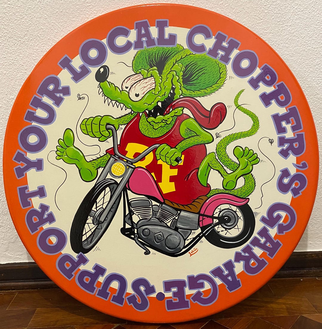 Traffic Sign Kustom Rat Fink Chopper - Etsy