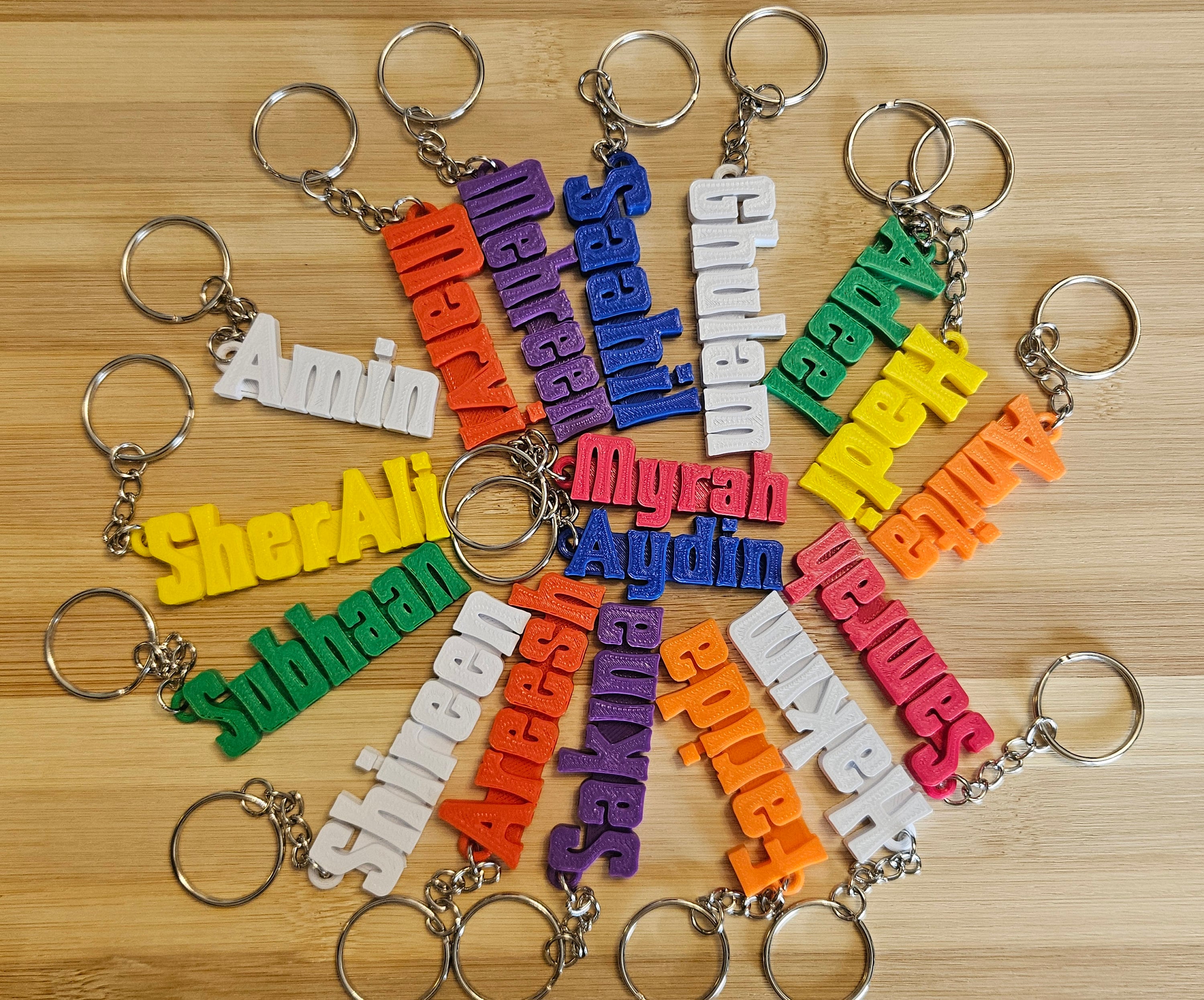 Personalized Keychain Name Tag, Custom Keychain Name Tag, Water Bottle ...