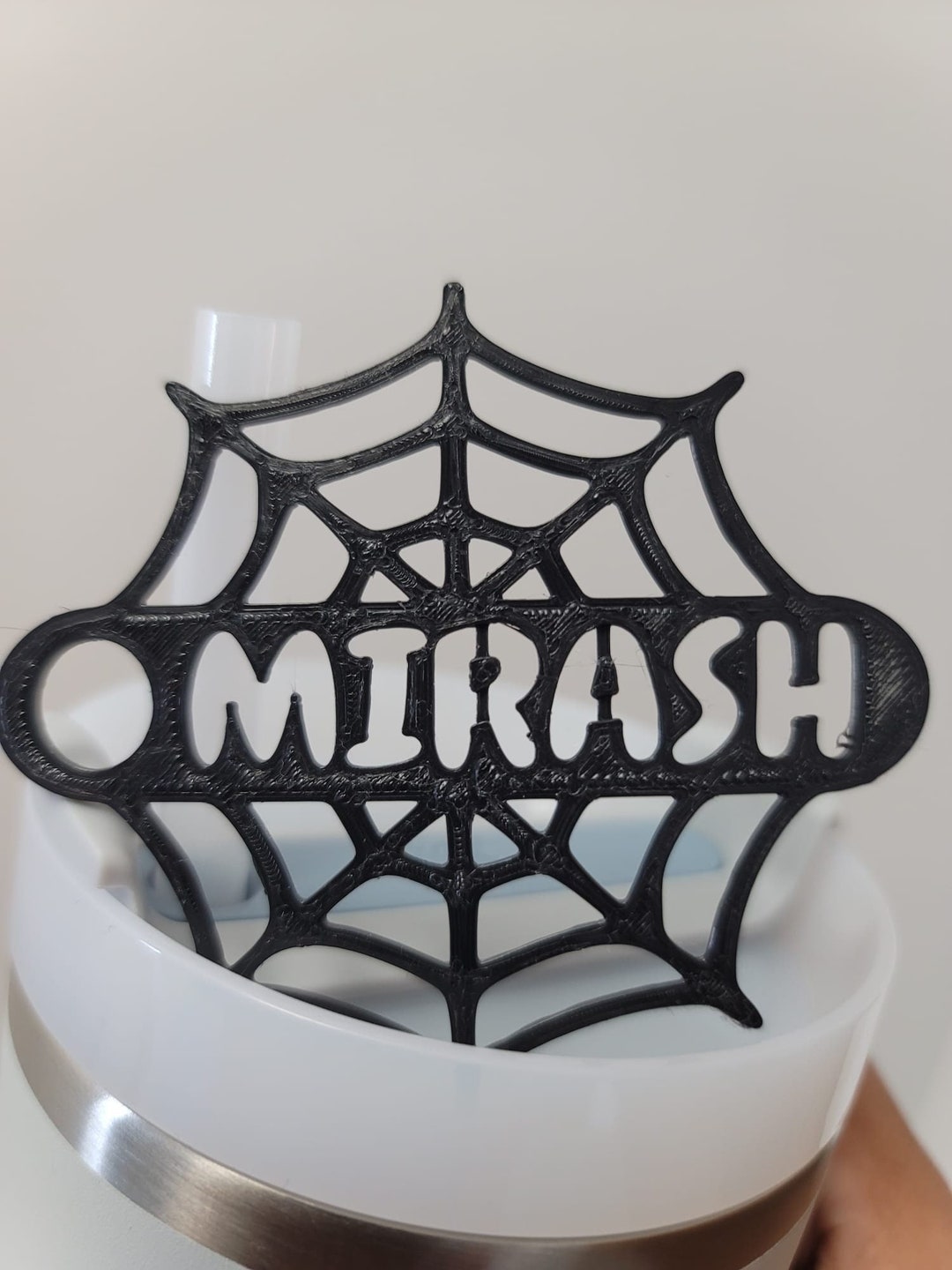 Halloween Spider Web Topper Nameplate Tumbler Topper Custom ...