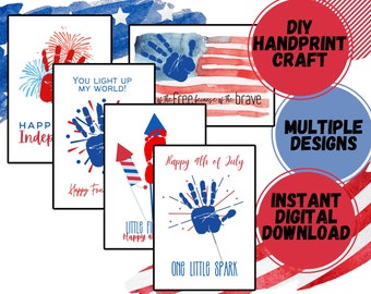 Fourth of July Handprint Craft - Etsy