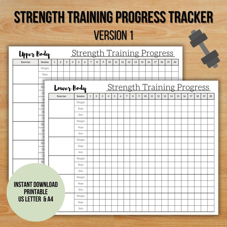 Weight Lifting Tracker, Workout Log, Strength Training Progress ...