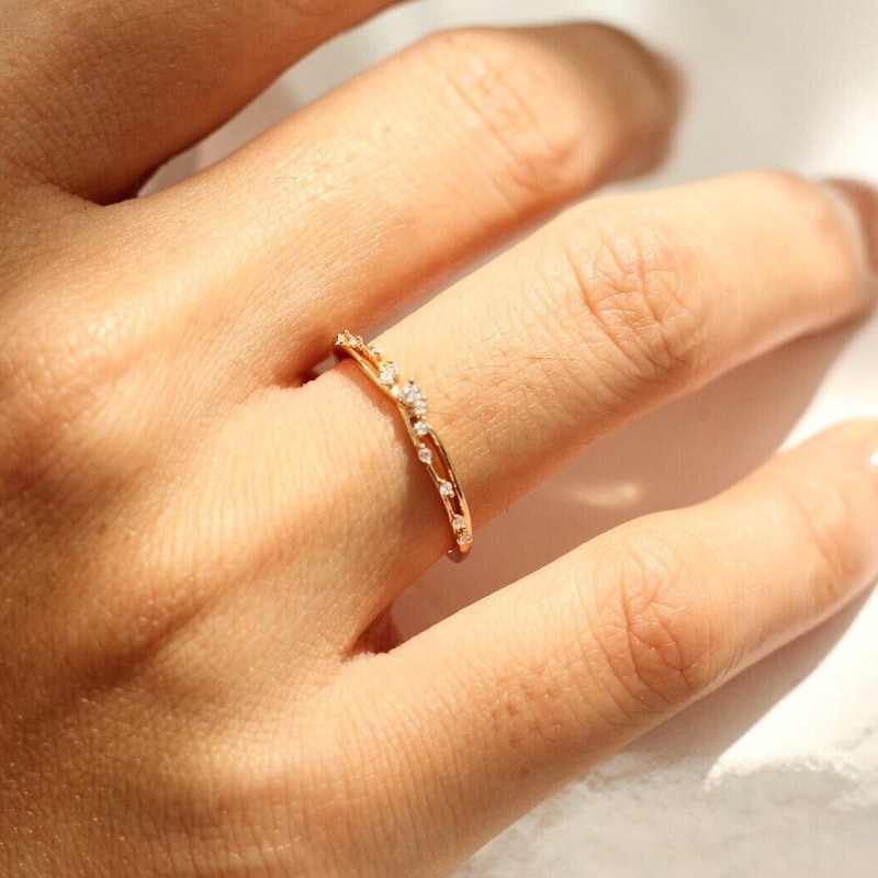 Simple Diamond Ring - Etsy