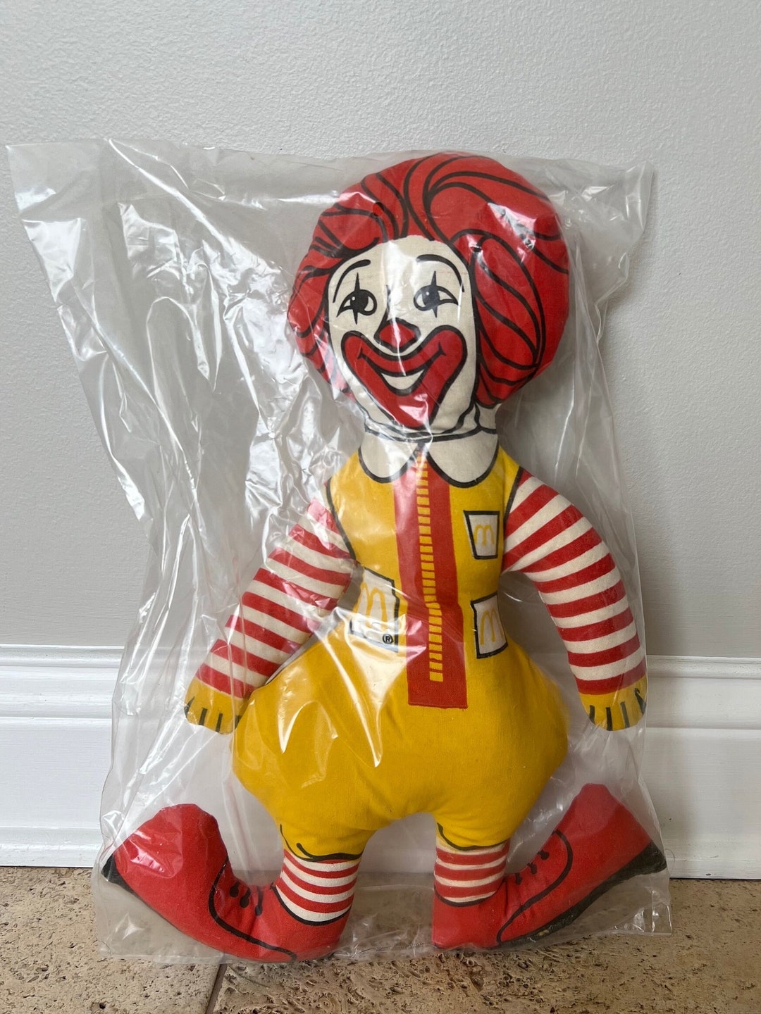 Cloth Ronald Mcdonald 1971 Doll Plush Fabric Nostalgic Vintage Mcdonald ...