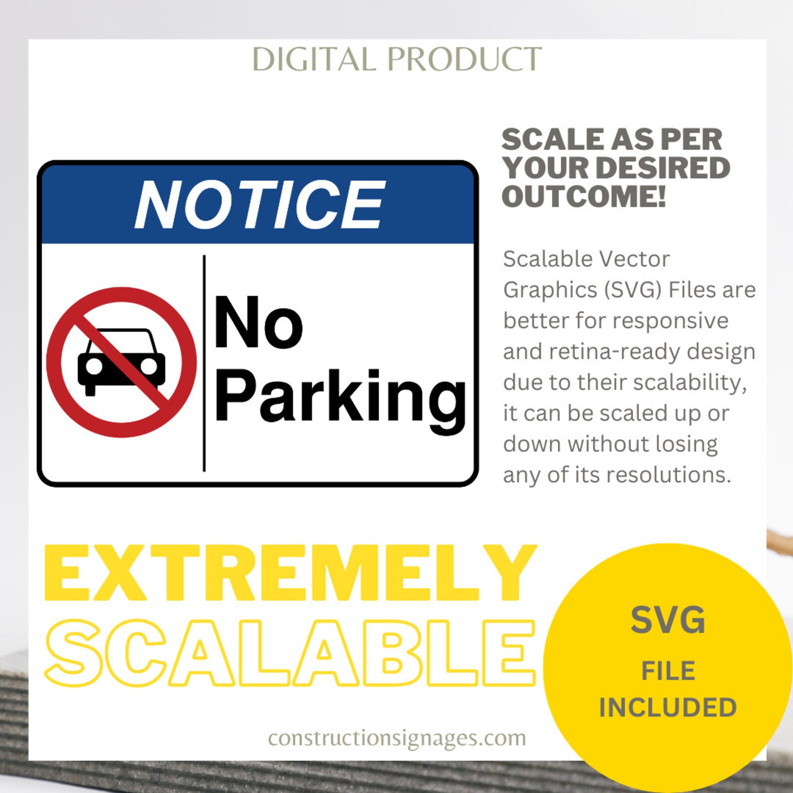 No Parking, Printable Sign, Editable Sign, Parking Sign, Notice Sign ...