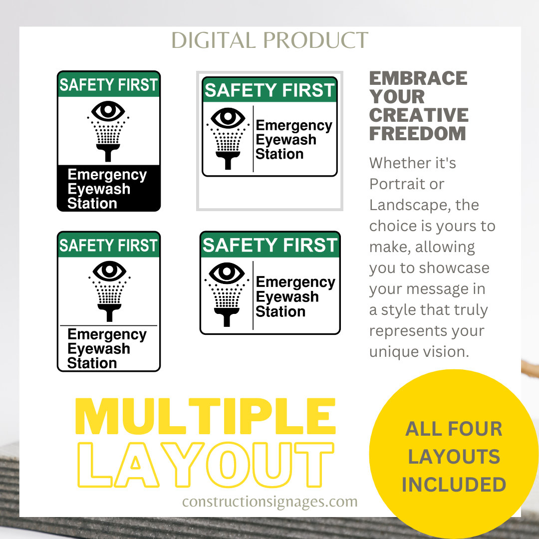 Laboratory Safety Signage Bundle, Printable Safety Signages, Digital ...