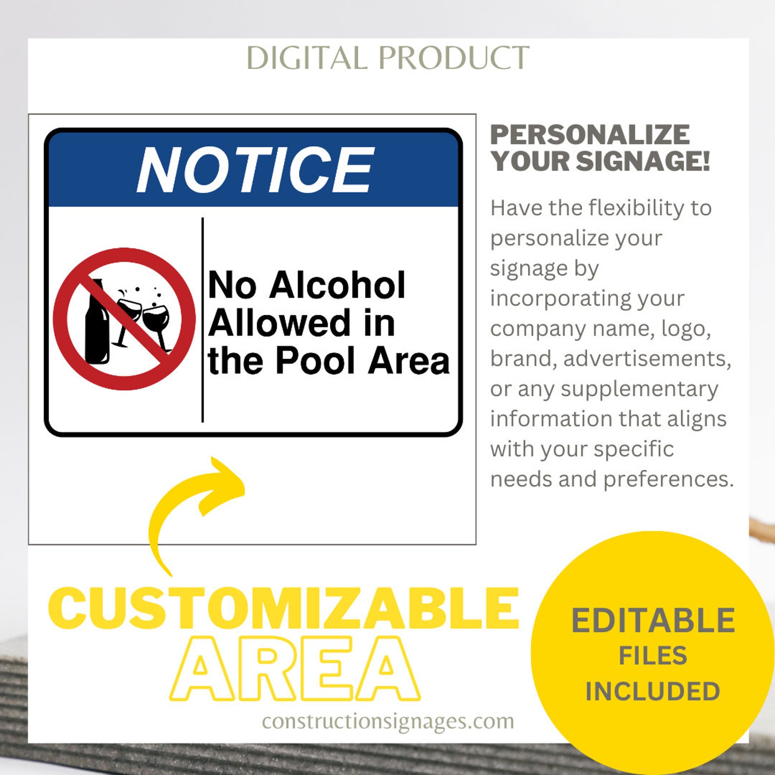 Swimming Pool Safety Sign, Printable Safety Sign, Cricut Safety Sign ...