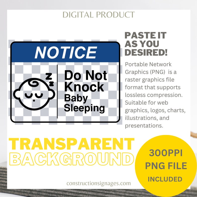 Do Not Knock Baby Sleeping, Safety Sign, Printable Safety, Safety ...