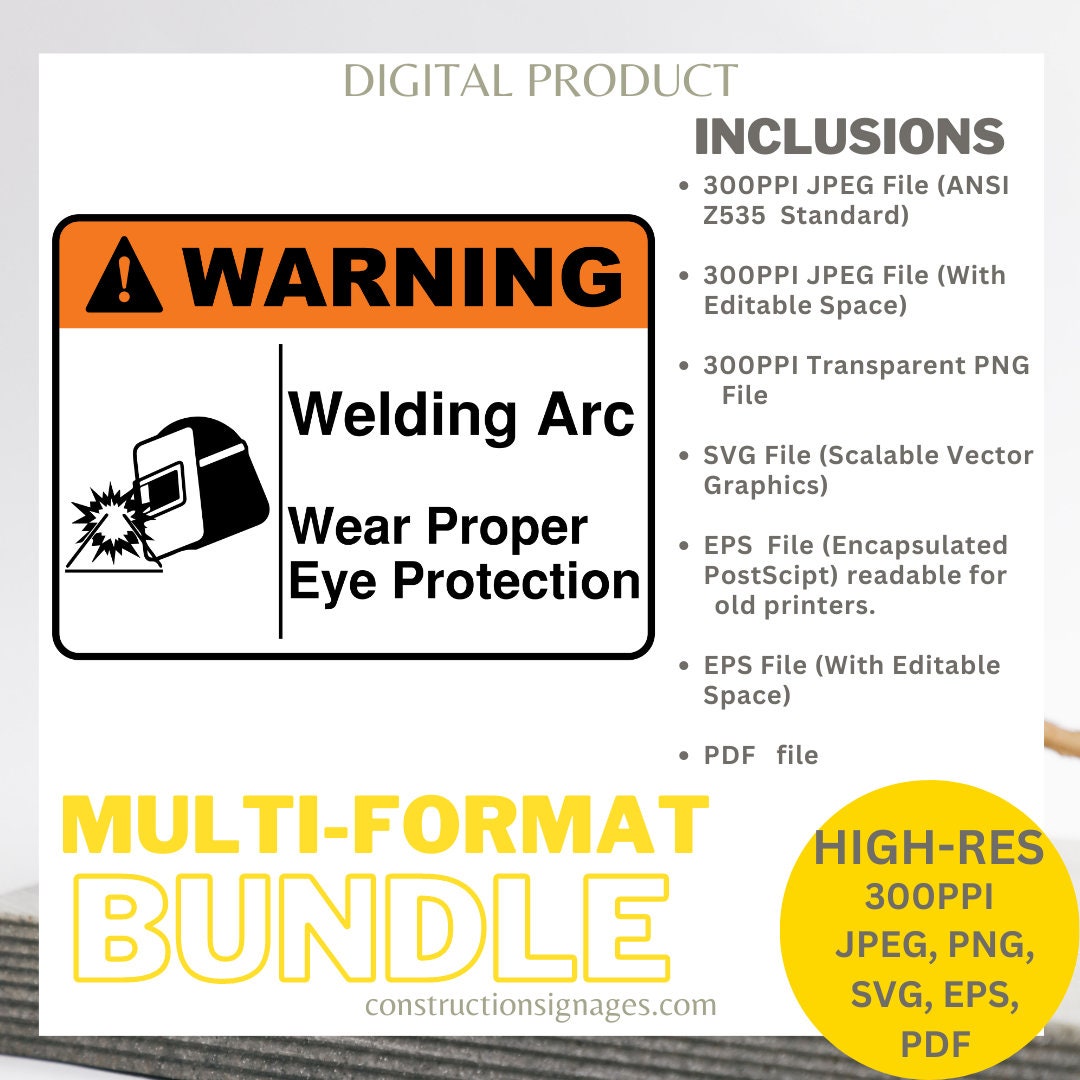 Safety Signs Bundle, Printable Safety Signs, Cricut Safety Sign, Safety ...