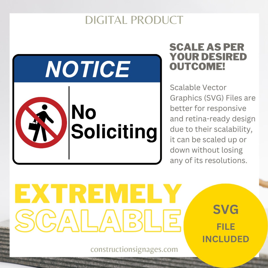 No Soliciting Printable Sign, Safety Sign, Safety Poster, Printable ...