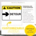 Detour Right Printable Safety Signages Safety Poster - Etsy