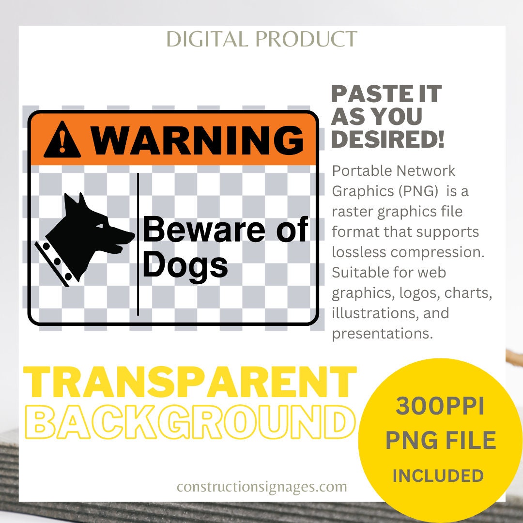 Beware of Dogs, Safety Sign, Safety Poster, Printable Sign, Household ...
