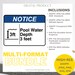 Pool Water Depth 3 Feet, Printable Safety Signages, Digital Download - Etsy