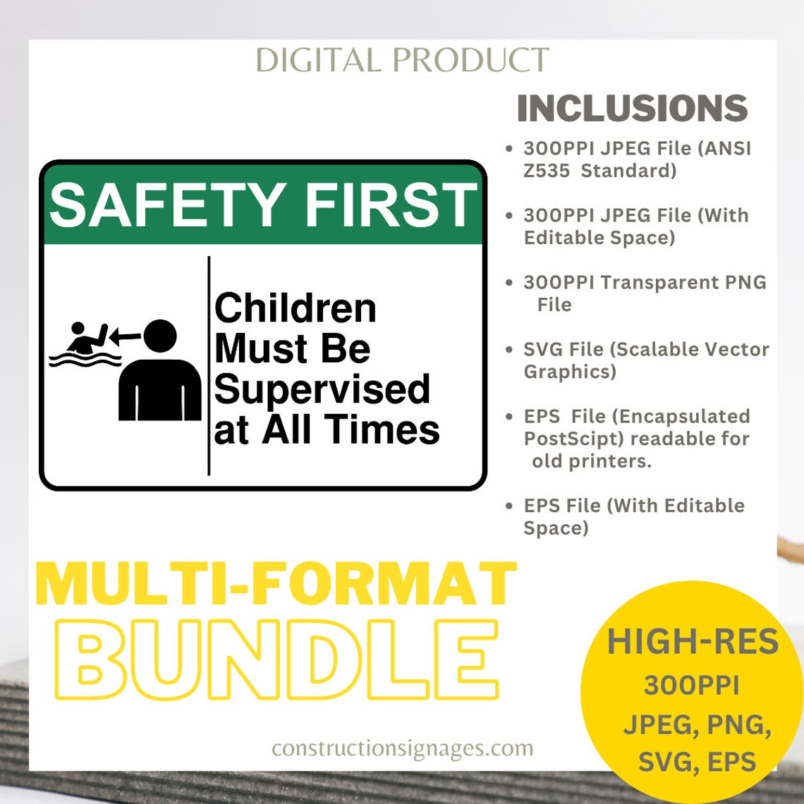 Swimming Pool Safety Sign, Printable Safety Sign, Cricut Safety Sign ...