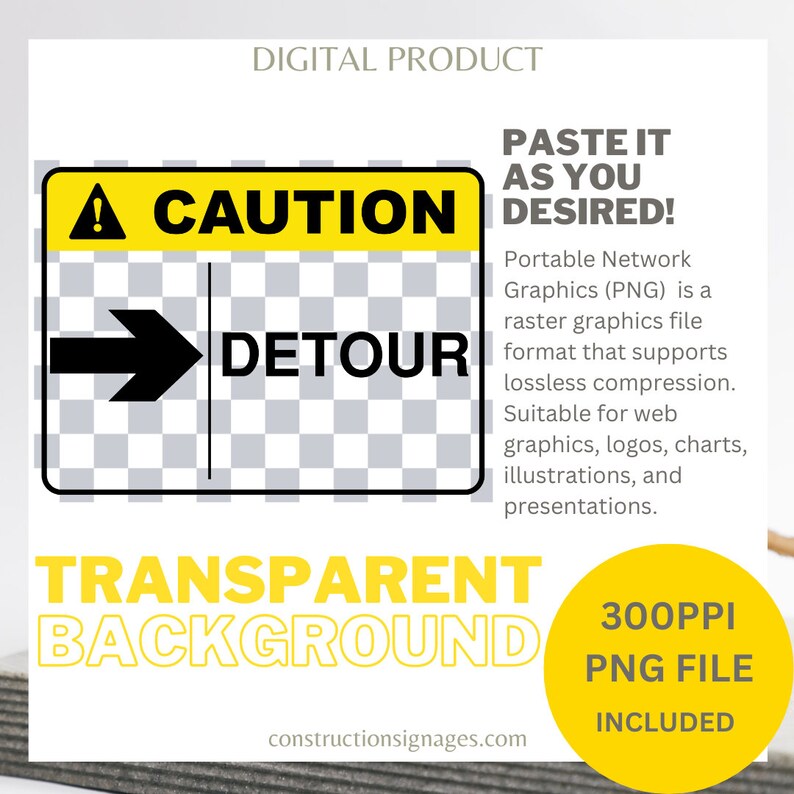 Detour Right, Printable Safety Signages, Safety Poster - Etsy