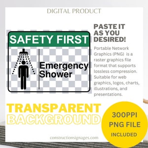 Emergency Shower, Printable Safety Signages, Digital Download - Etsy