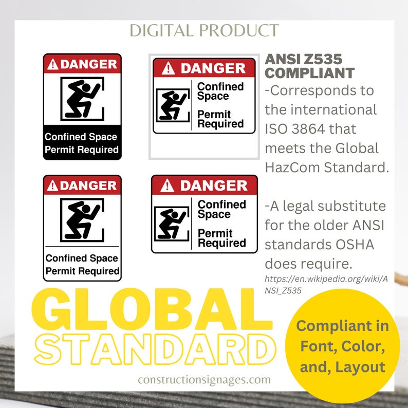 Safety Signages Bundle, Printable Safety Signage, Warning Sign Safety ...