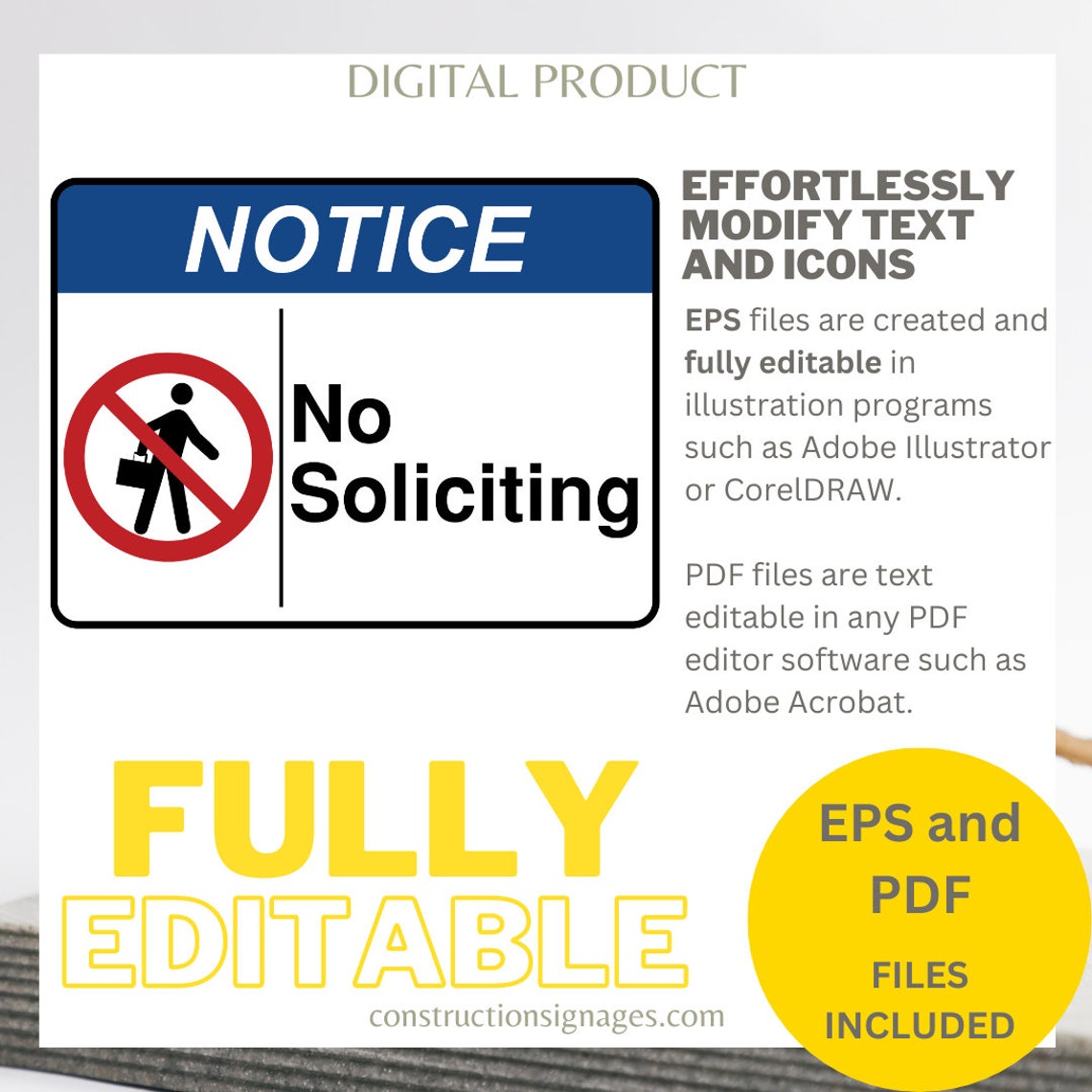 No Soliciting Printable Sign, Safety Sign, Safety Poster, Printable ...