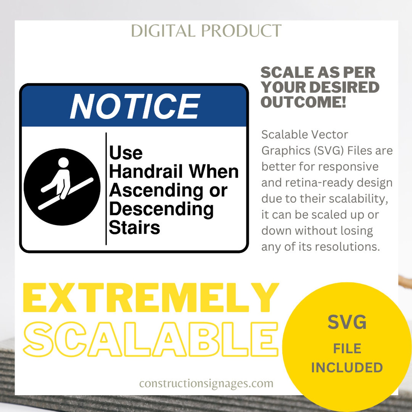 Use Handrail, Printable Safety Signage, Digital Download - Etsy