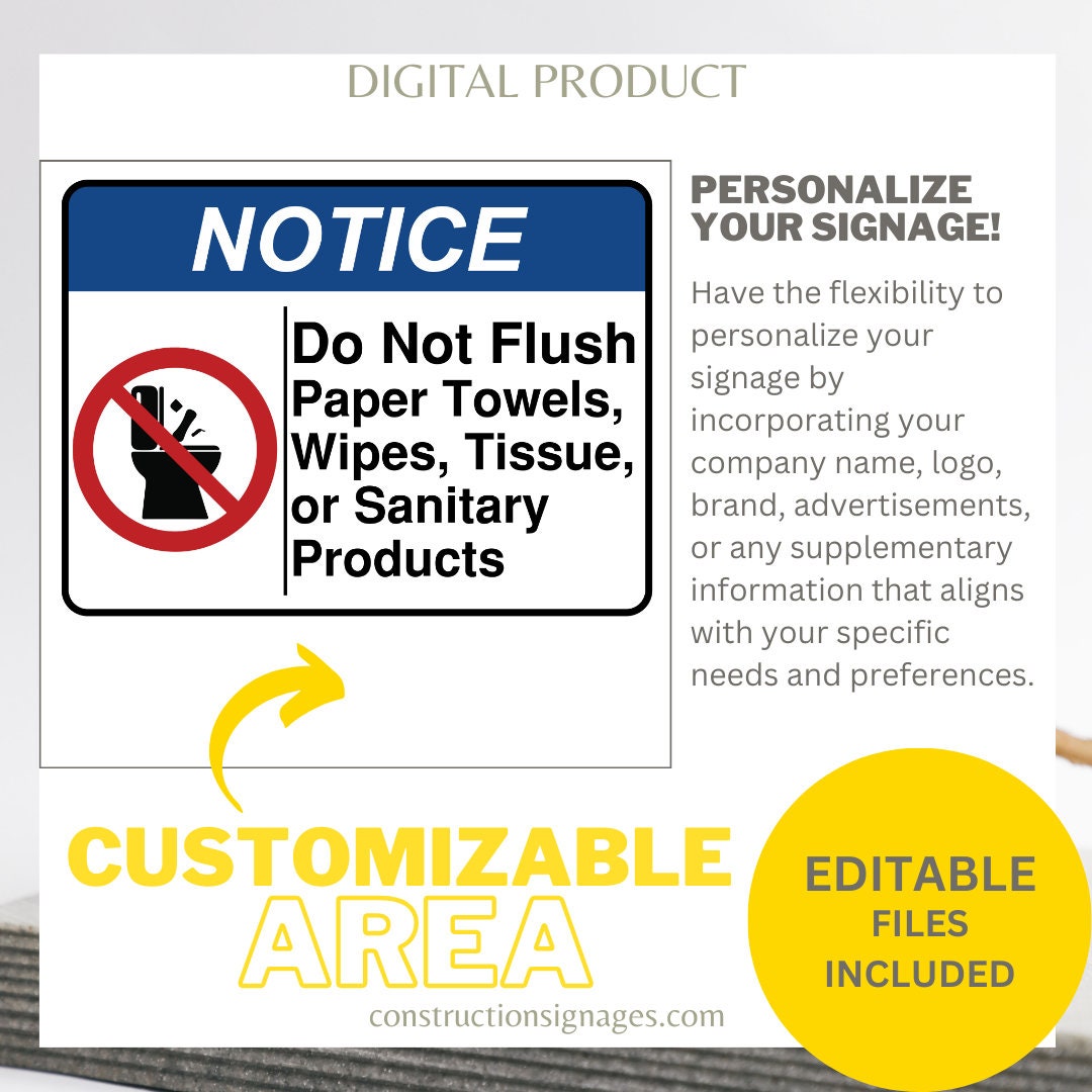 Do Not Flush Paper Towels, Wipes, Tissue, or Sanitary Products ...