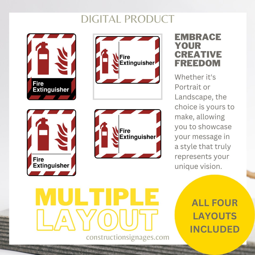 Fire Extinguisher Printable Safety Signages Digital Download - Etsy
