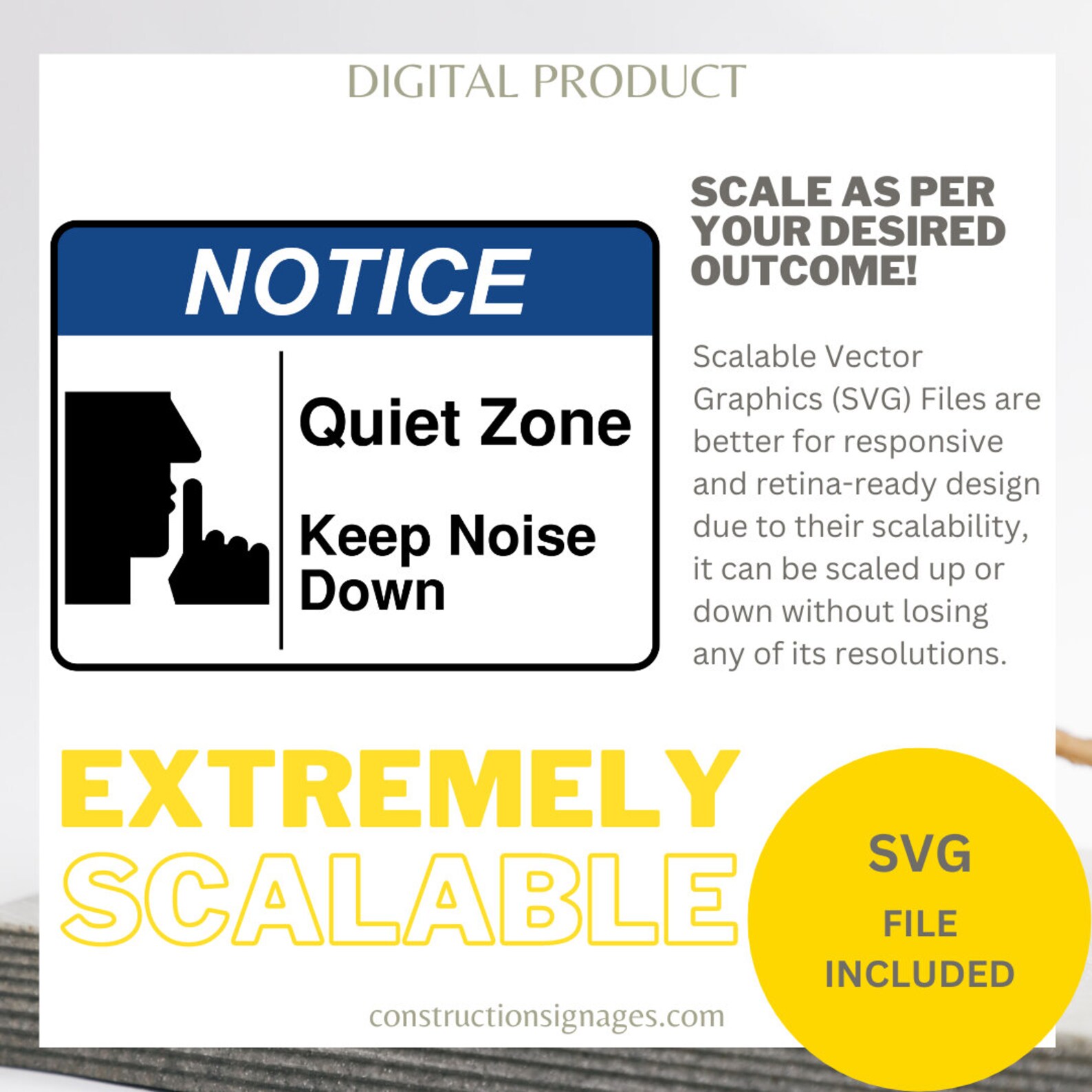 Quiet Zone, Keep Noise Down, Safety Signs, Printable Safety Sign ...
