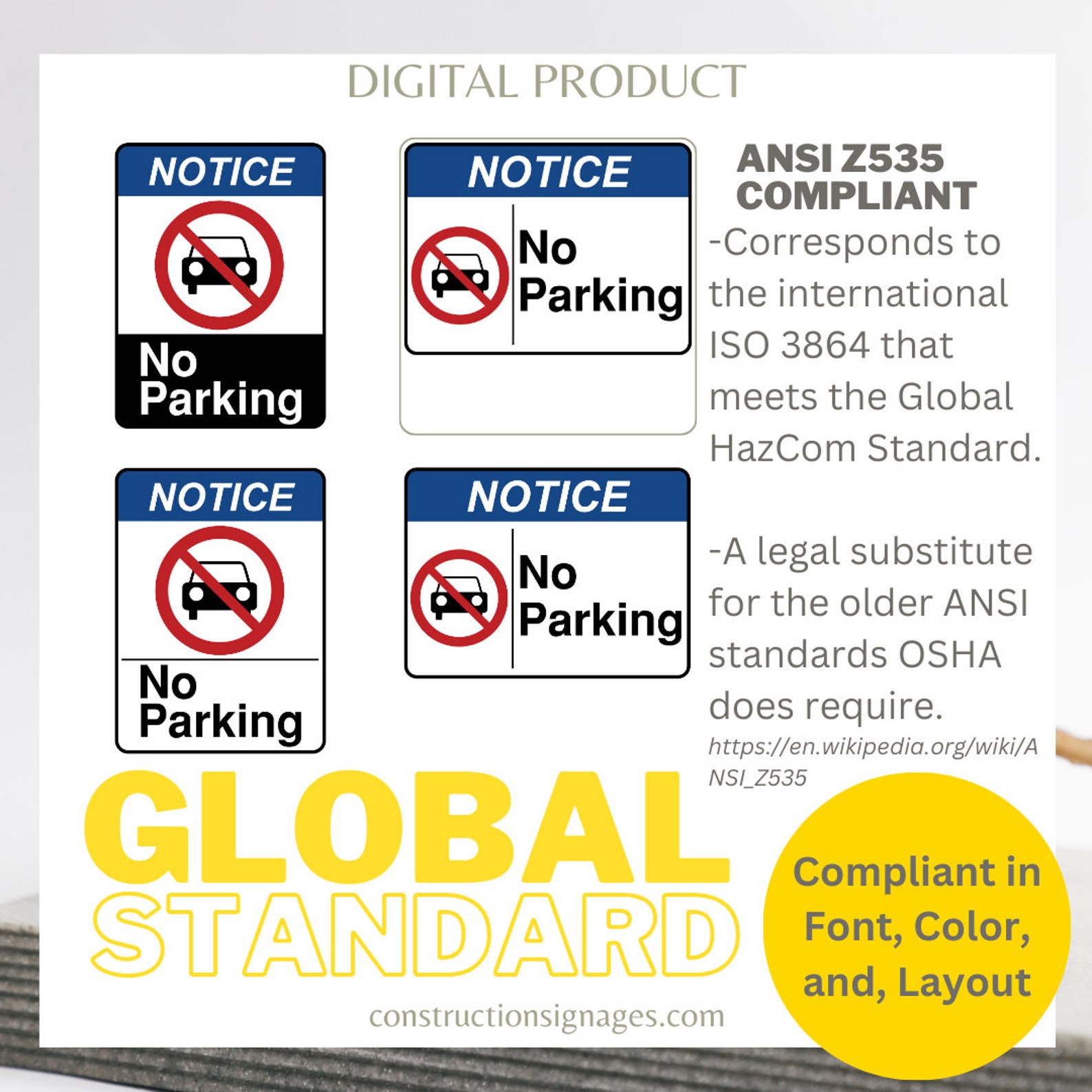 No Parking, Printable Sign, Editable Sign, Parking Sign, Notice Sign ...