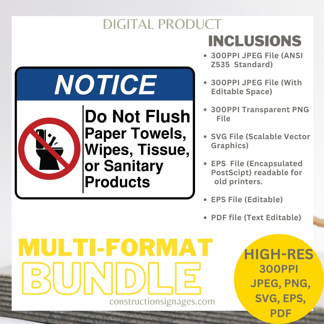 Do Not Flush Paper Towels, Wipes, Tissue, or Sanitary Products ...