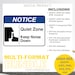 Quiet Zone, Keep Noise Down, Safety Signs, Printable Safety Sign ...