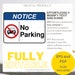 No Parking, Printable Sign, Editable Sign, Parking Sign, Notice Sign ...