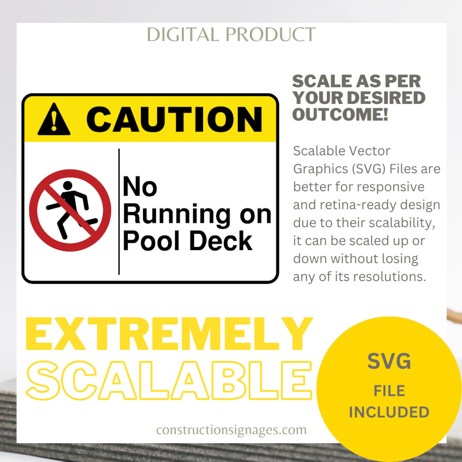 Swimming Pool Safety Sign, Printable Safety Sign, Cricut Safety Sign ...