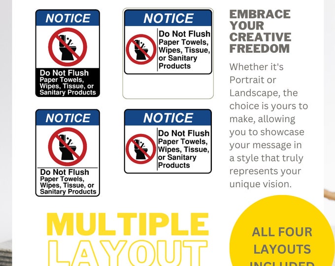 Do Not Flush Sanitary Products, Towels or Wipes Down the Toilet WC ...