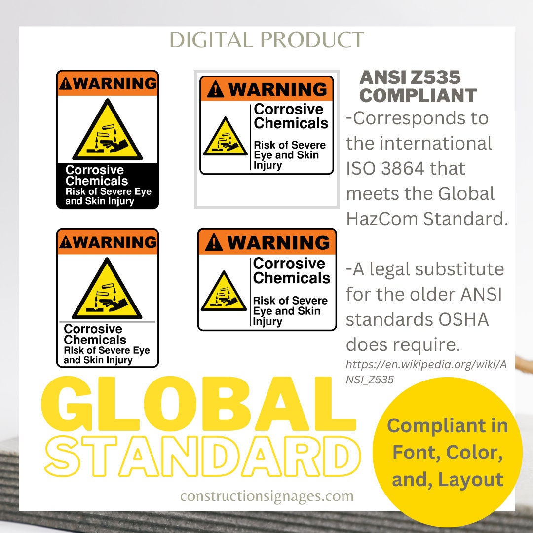 Laboratory Safety Signage Bundle, Printable Safety Signages, Digital ...