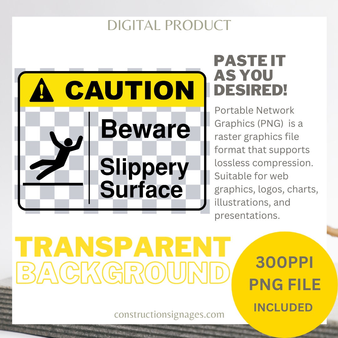Beware, Slippery Surface, Printable Safety Signage, Caution ...