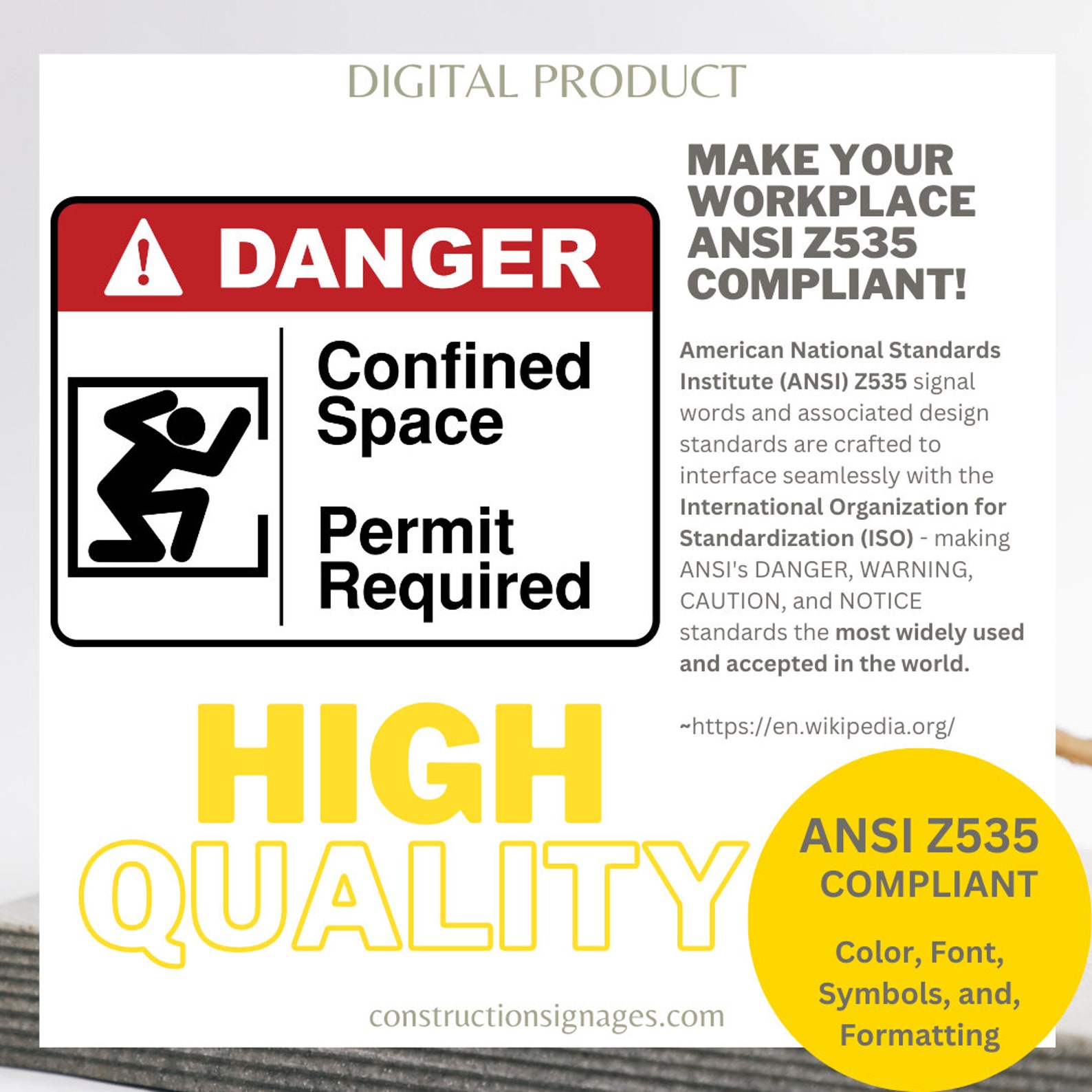 Safety Signs Bundle, Printable Safety Signs, Cricut Safety Sign, Safety ...