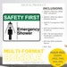 Emergency Shower, Printable Safety Signages, Digital Download - Etsy