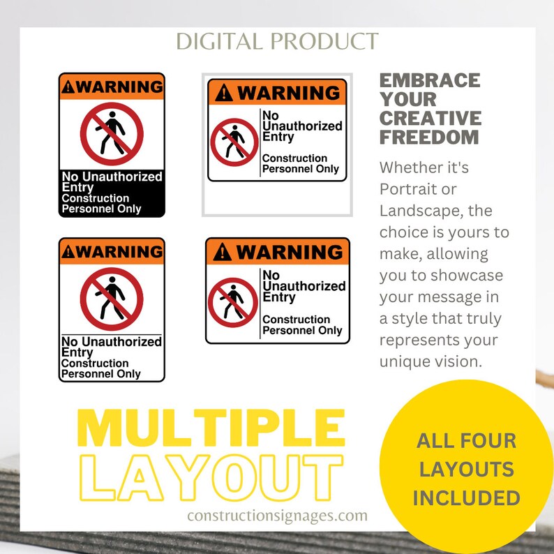 Safety Signages Bundle, Printable Safety Signage, Warning Sign Safety ...