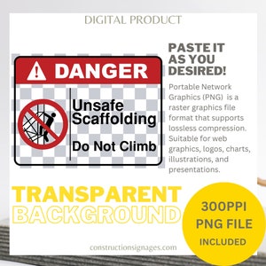 Unsafe Scaffolding Do Not Climb Printable Safety Signages - Etsy