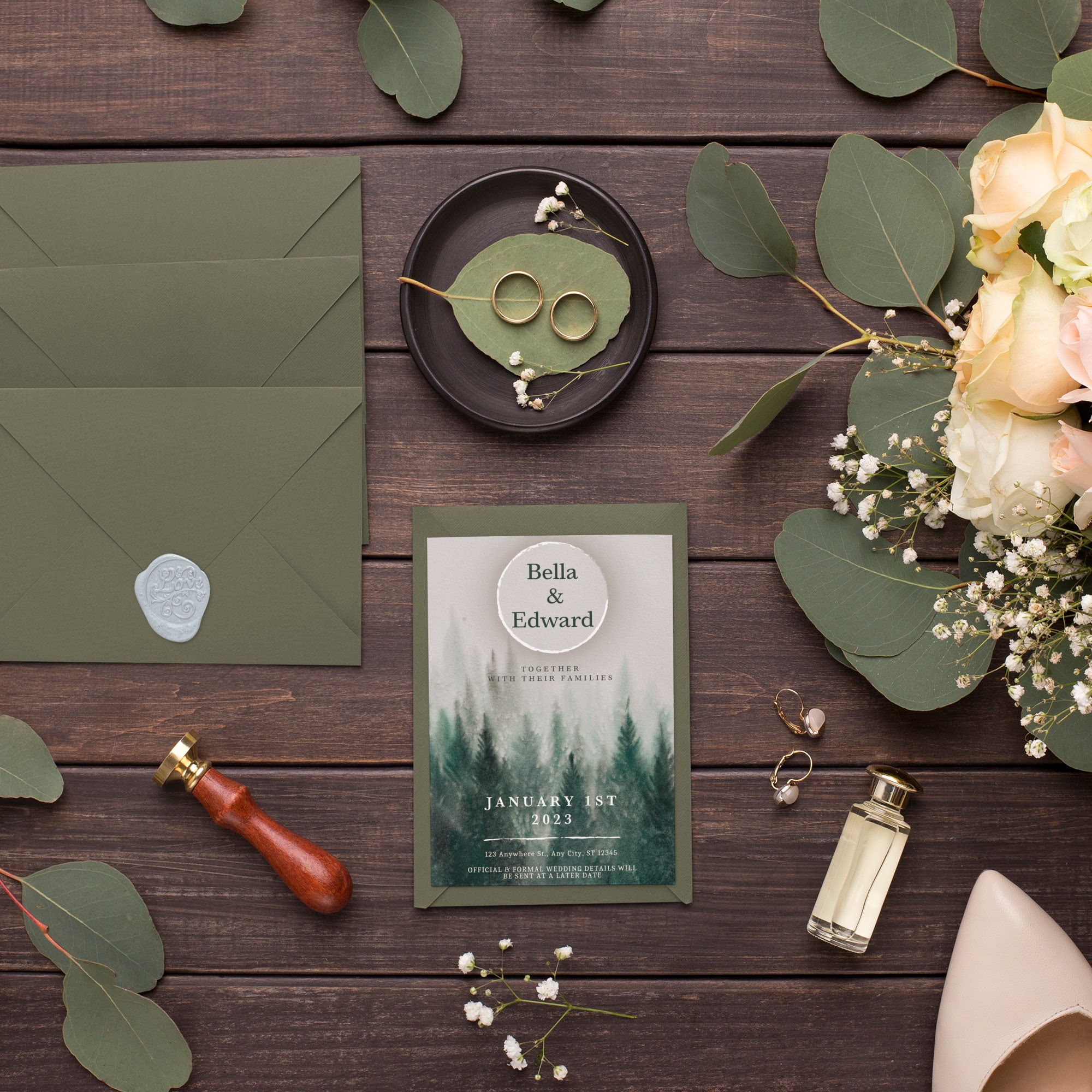 Mystical Romance: Enchanting Digital Invitation, Instant Digital ...