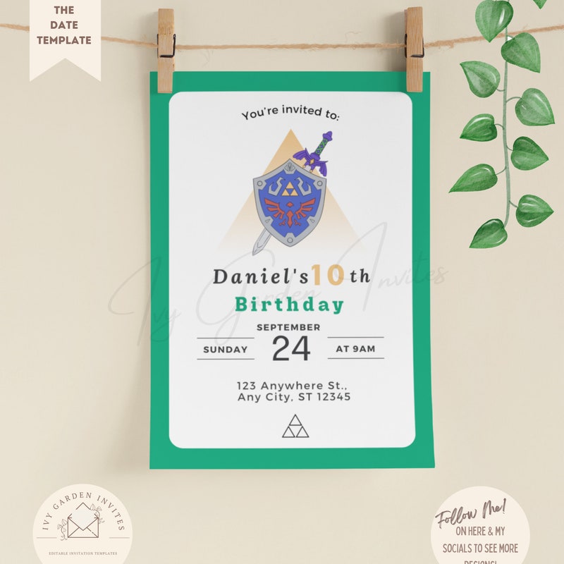 Zelda Birthday Party - Etsy