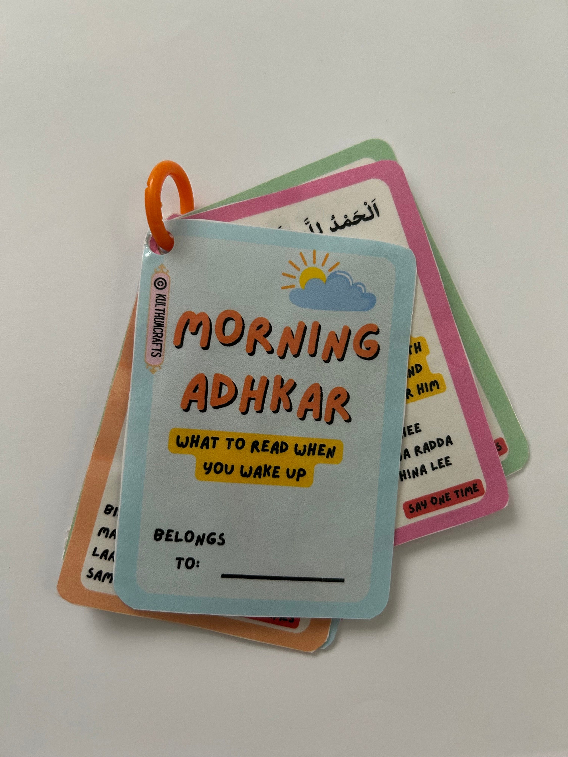 Islamic Morning Adhkar Flashcards for Kids PHYSICAL Product - Etsy
