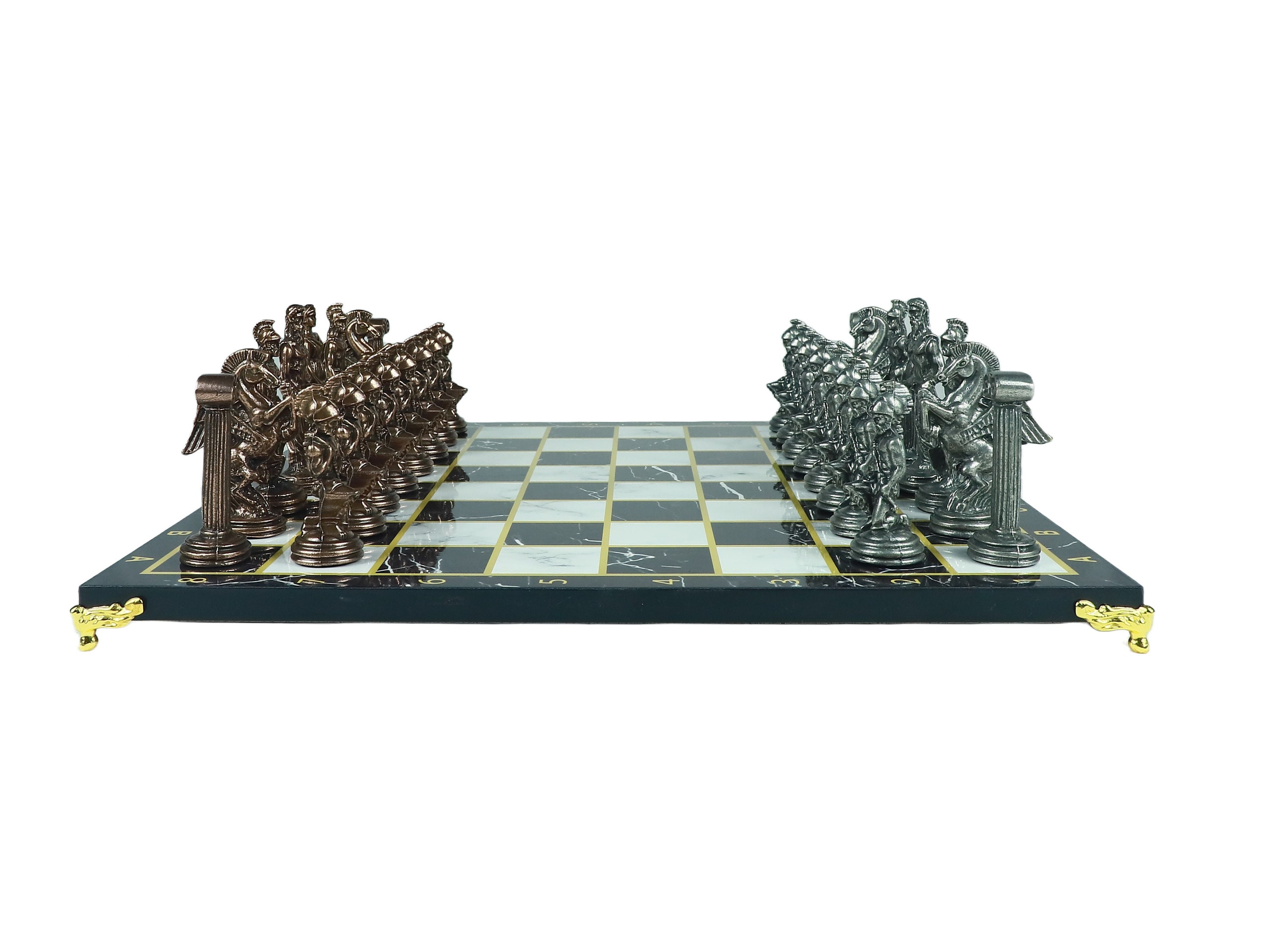 Antique Pegasus Themed Marble Chess Set Chess With Stand Gift for ...