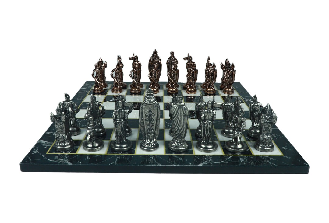 Medieval Age Themed Chess Set With Tote Bag Foldable Chess - Etsy UK