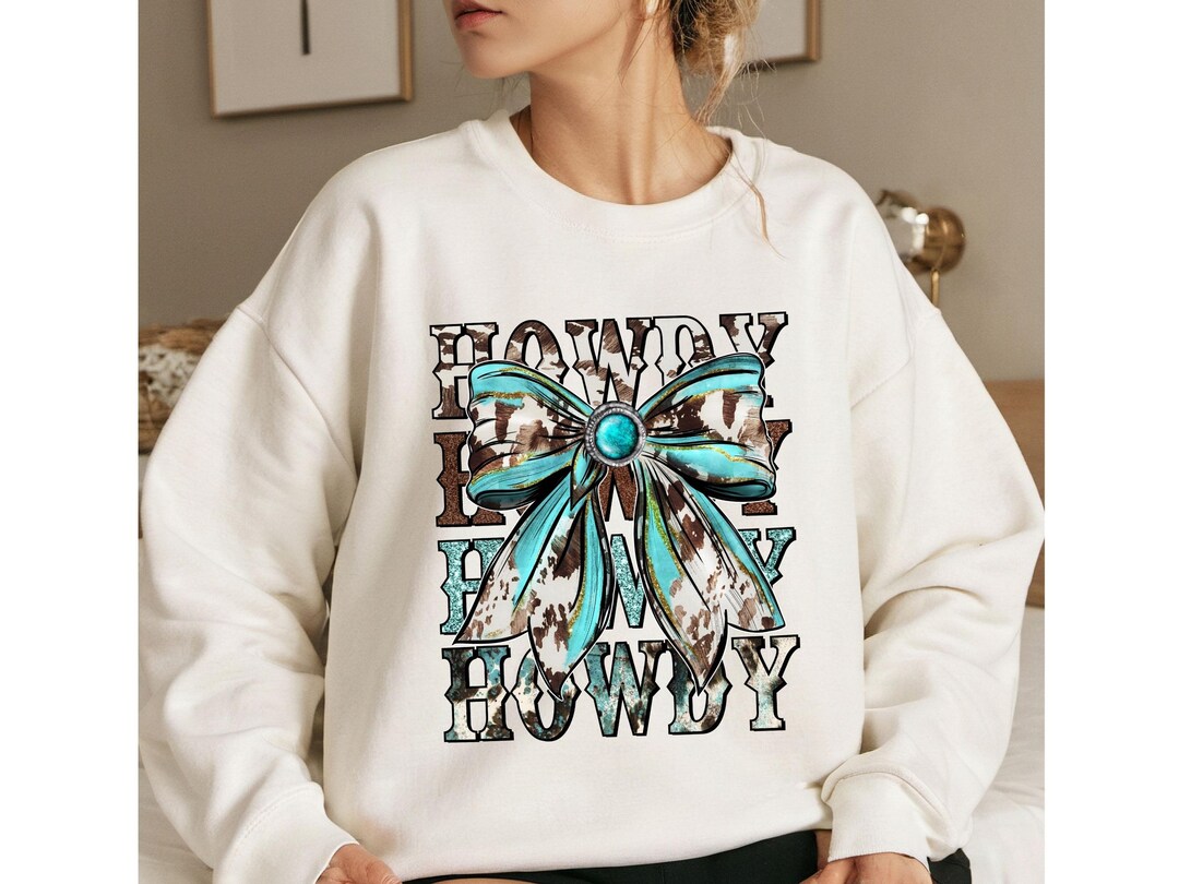 Howdy Turquoise Coquette PNG, Cowgirl Png, Howdy Png, Western PNG for ...