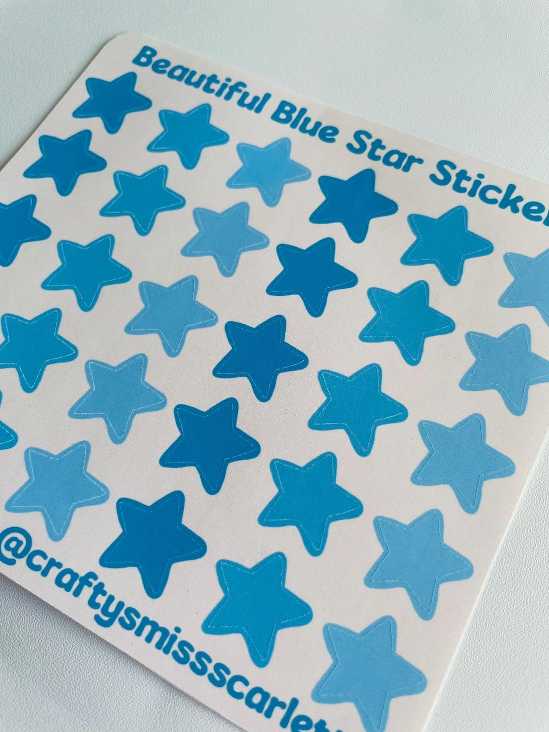 Beautiful Blue Star Stickers. 30 Stars per Sheet. Journaling, to Do ...