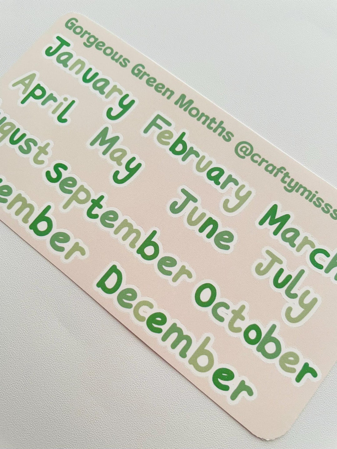 Gorgeous Green Month Stickers for Diaries, Bullet Journals, Scrapbooks ...