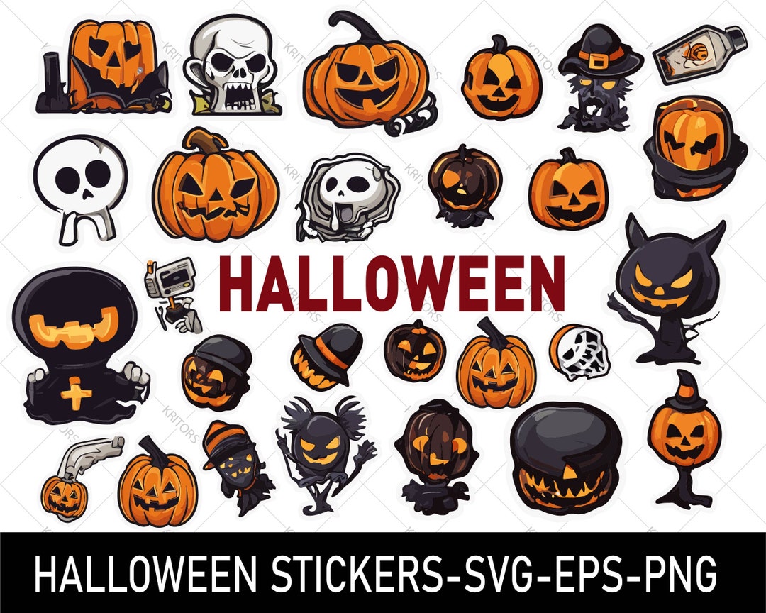 Halloween Sticker Pack Digital Stickers Pack Stickers iPad - Etsy