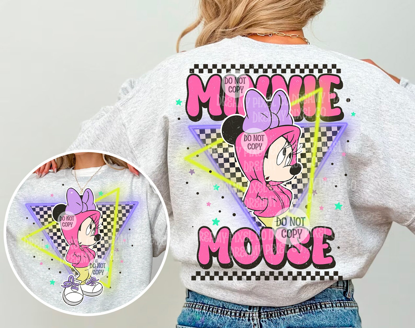 Retro Checkered Minnie PNG, Family Vacation Png, Retro Minnie Png ...