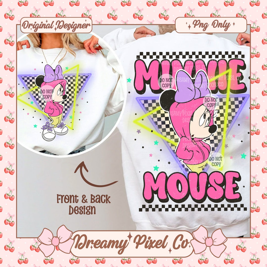 Retro Checkered Minnie PNG, Family Vacation Png, Retro Minnie Png ...