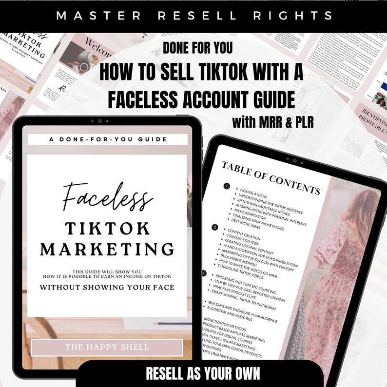 Faceless Marketing Bundle - How to Sell With a Faceless Account Ebook ...