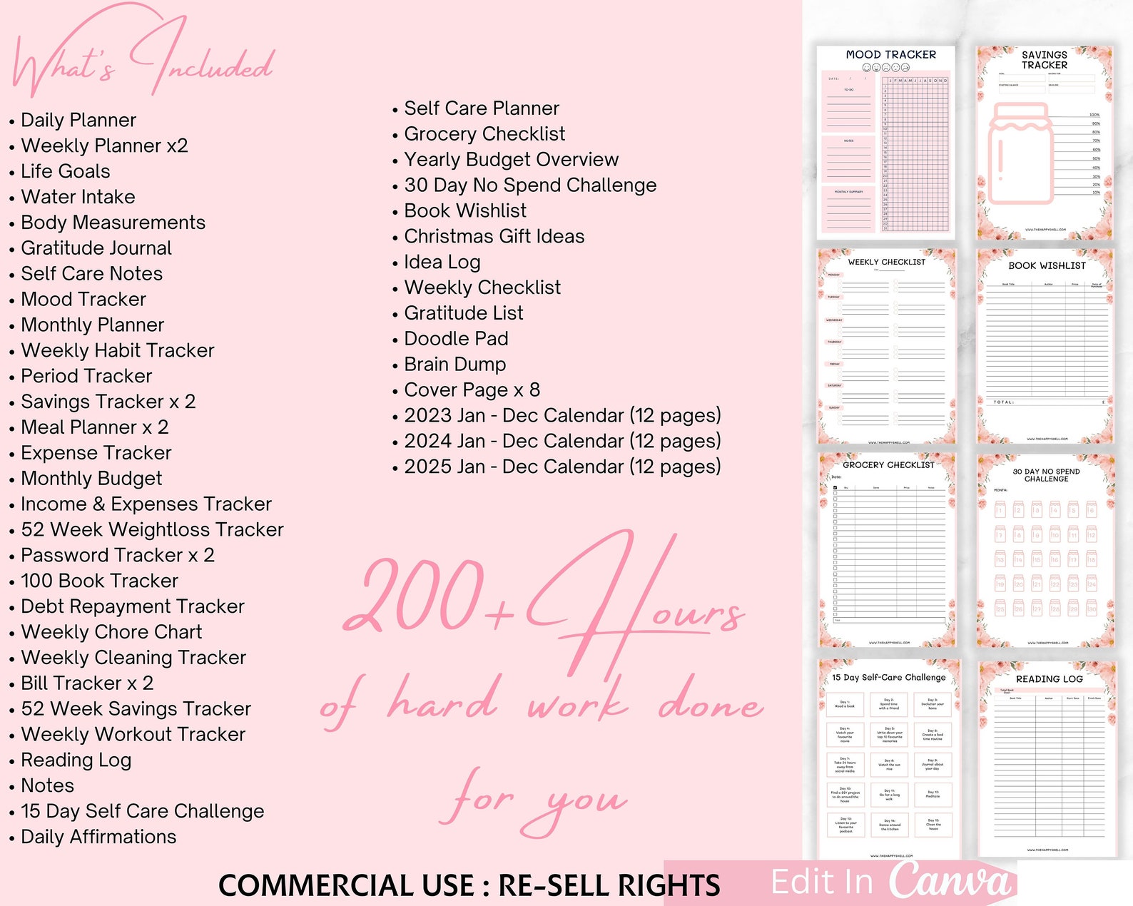 Done for You Life Planner Template, Journal With Master Resell Rights ...